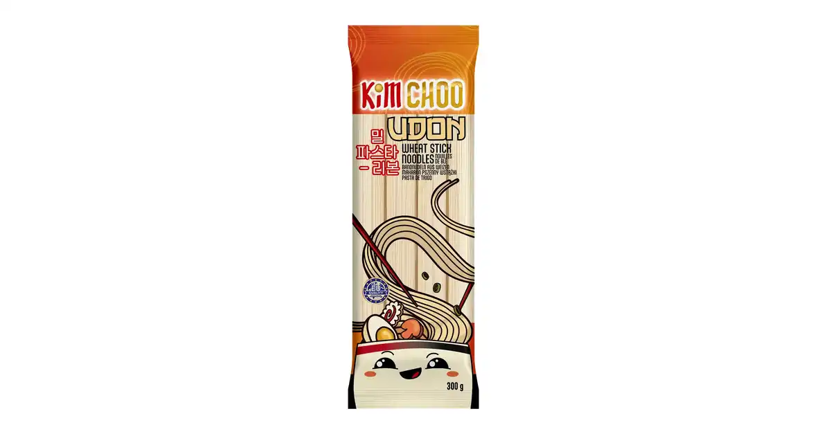 Makaron UDON pszenny wstążki, noodle do zup, stir-fry i ramen KIM CHOO 300g